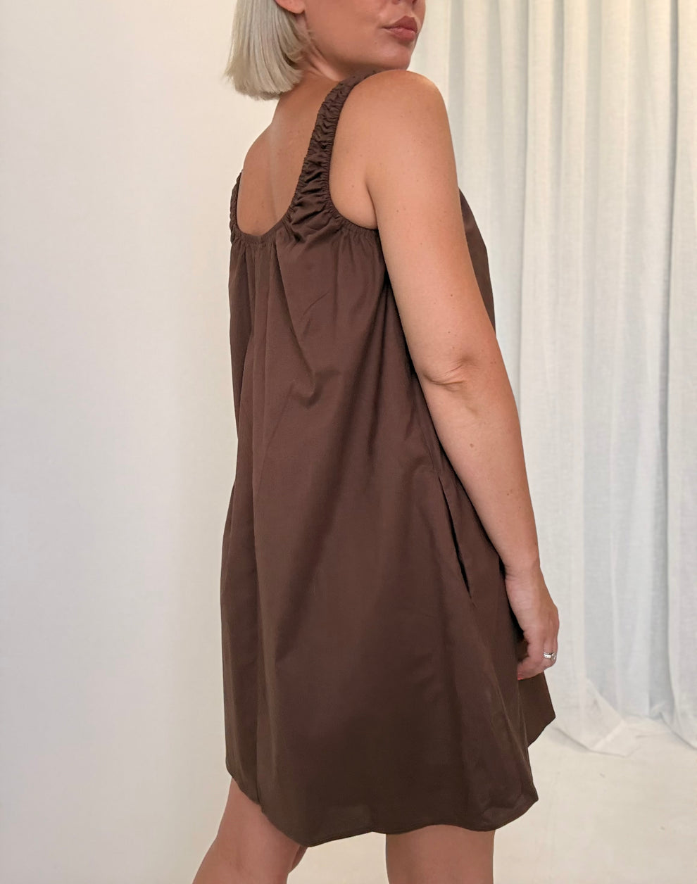By Frankie/ Luna Sun Dress- Chocolate – Baylee Mae